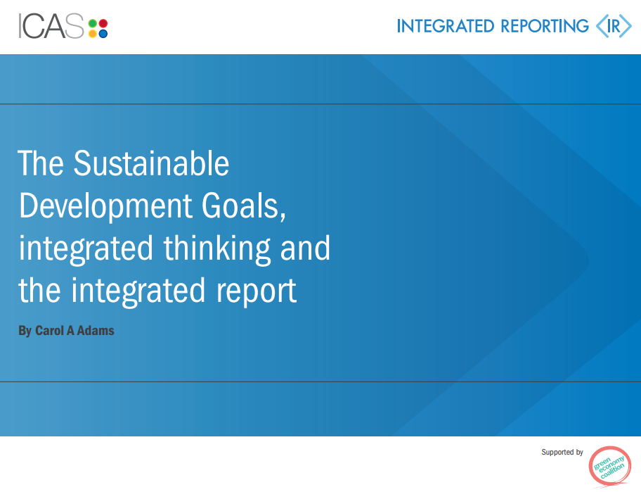 The Sustainable Development Goals, integrated thinking and the ...