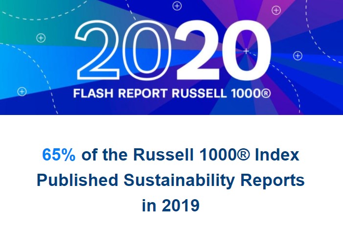 65% of the Russell 1000® Index Published Sustainability Reports in 2019 ...